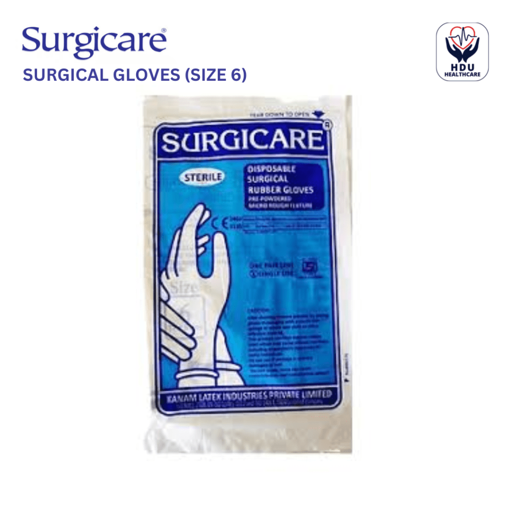 Disposable Surgical Rubber Gloves | Sterile | Box Of 25 Pairs | Sizes 6 ...
