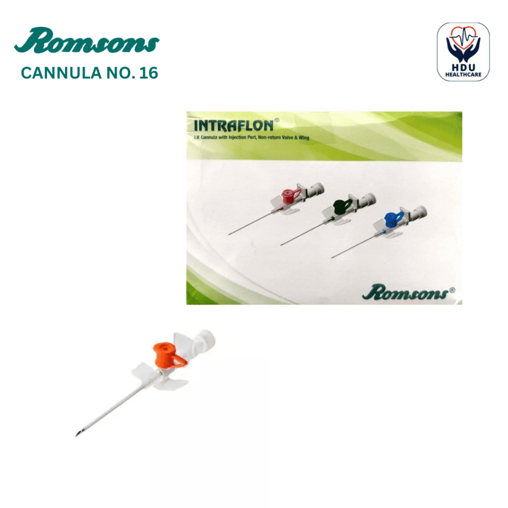 Romsons I.V. Catheter/Cannula With Injection Valve And Wings | Pack Of ...